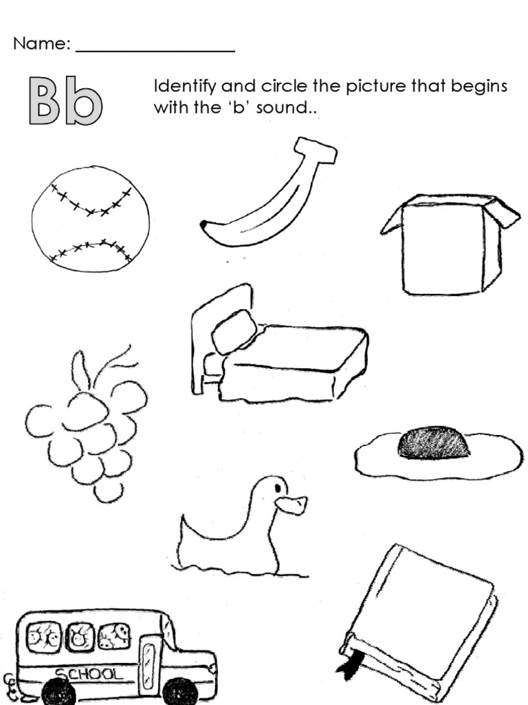 Phonic Worksheet - Letter B | PDF