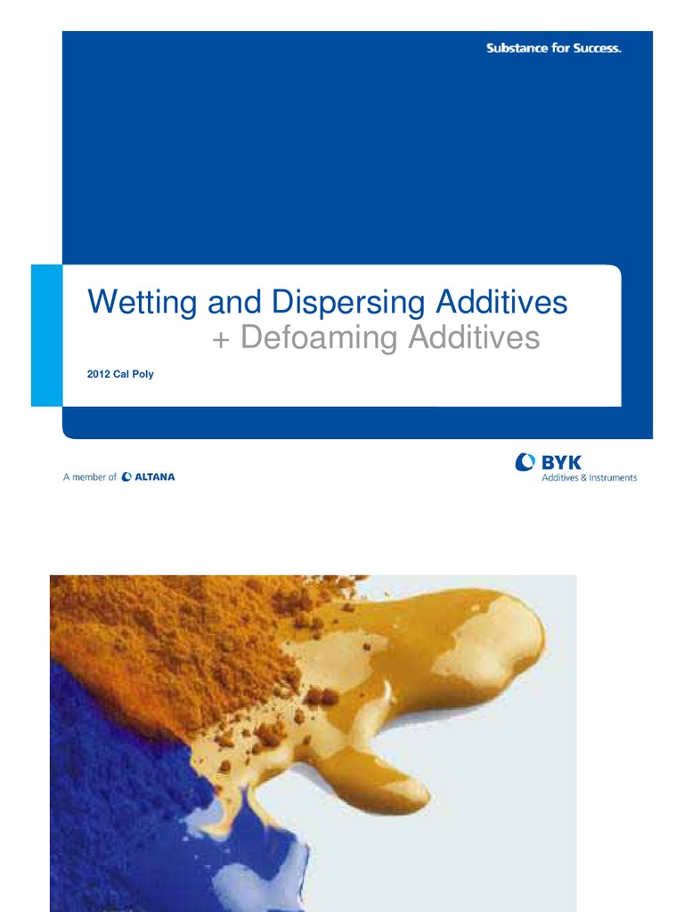 Additives John Du BYK | PDF | Foam | Solubility