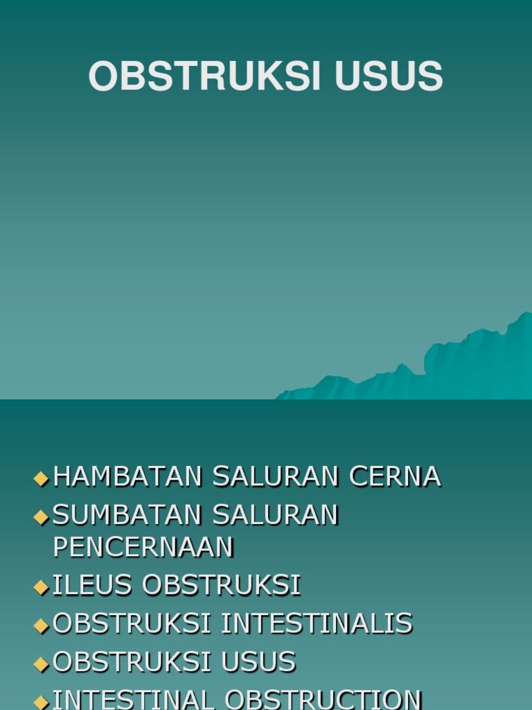 Obstruksi Usus | PDF