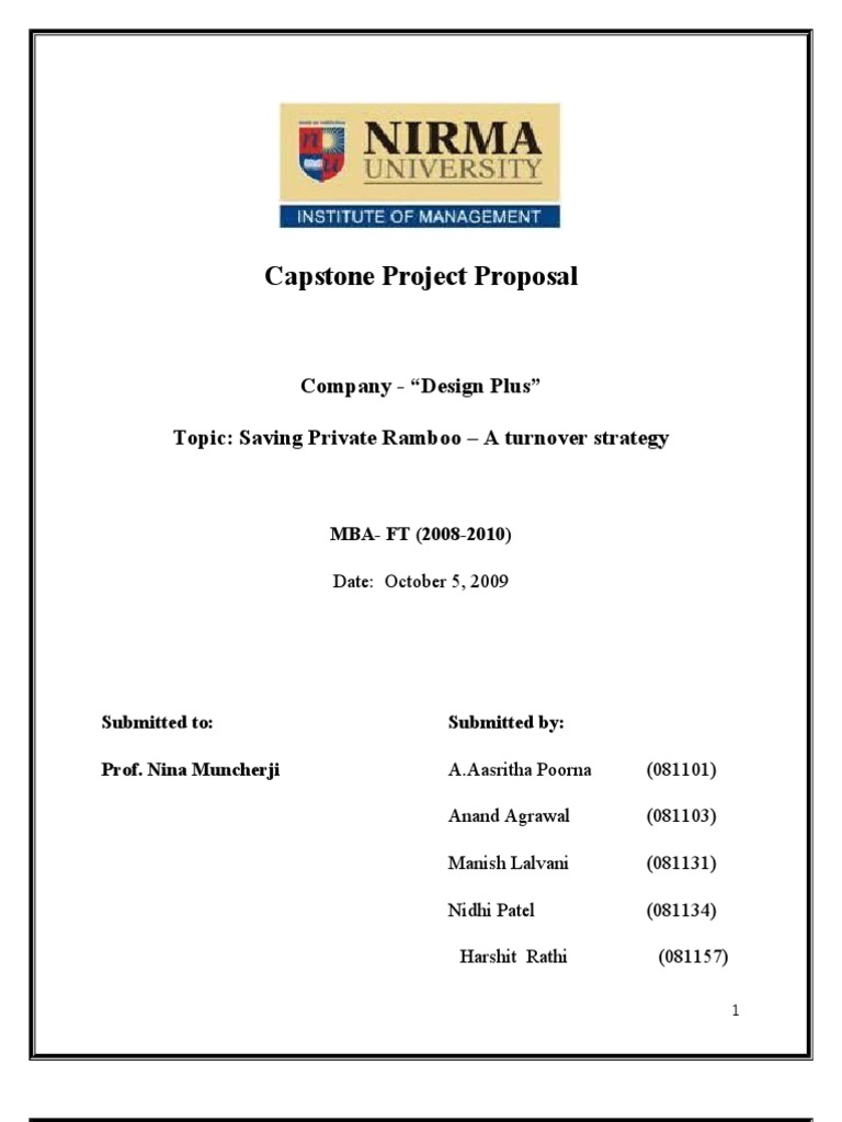 Capstone Project Proposal | PDF | Mergers And Acquisitions | Market ...