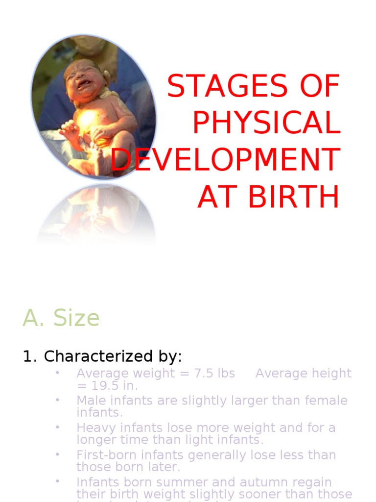 Stages of Physical Development at Birth | PDF