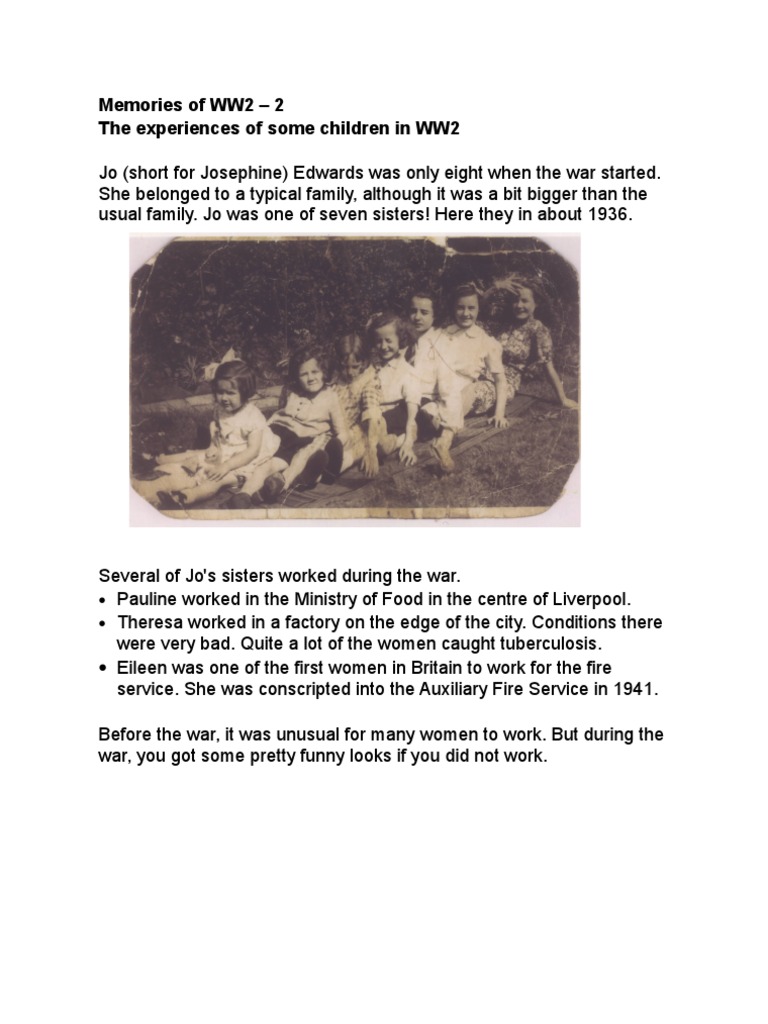 Memories of Ww2 - 2 | PDF