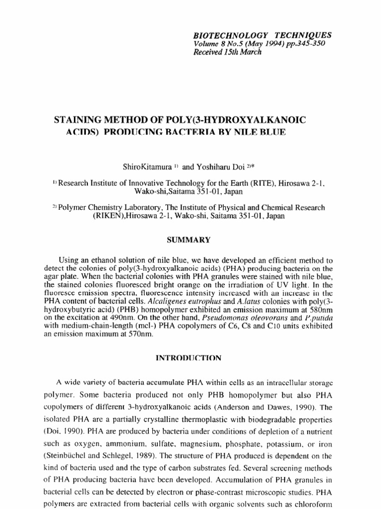 Nile Blue Staining | PDF | Fluorescence Spectroscopy | Staining
