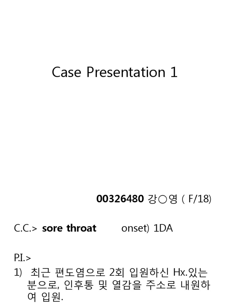 Case Presentation-Bilateral Peritonsillar Abscess | PDF | Respiratory ...