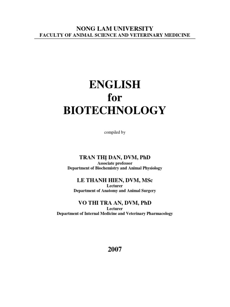 Biotech - Lecture | PDF