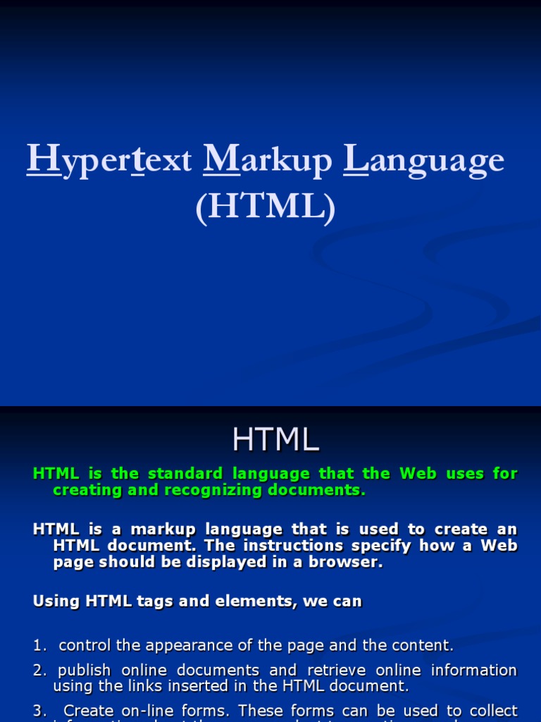 Emba, HTML Presentation | Download Free PDF | Html | Html Element