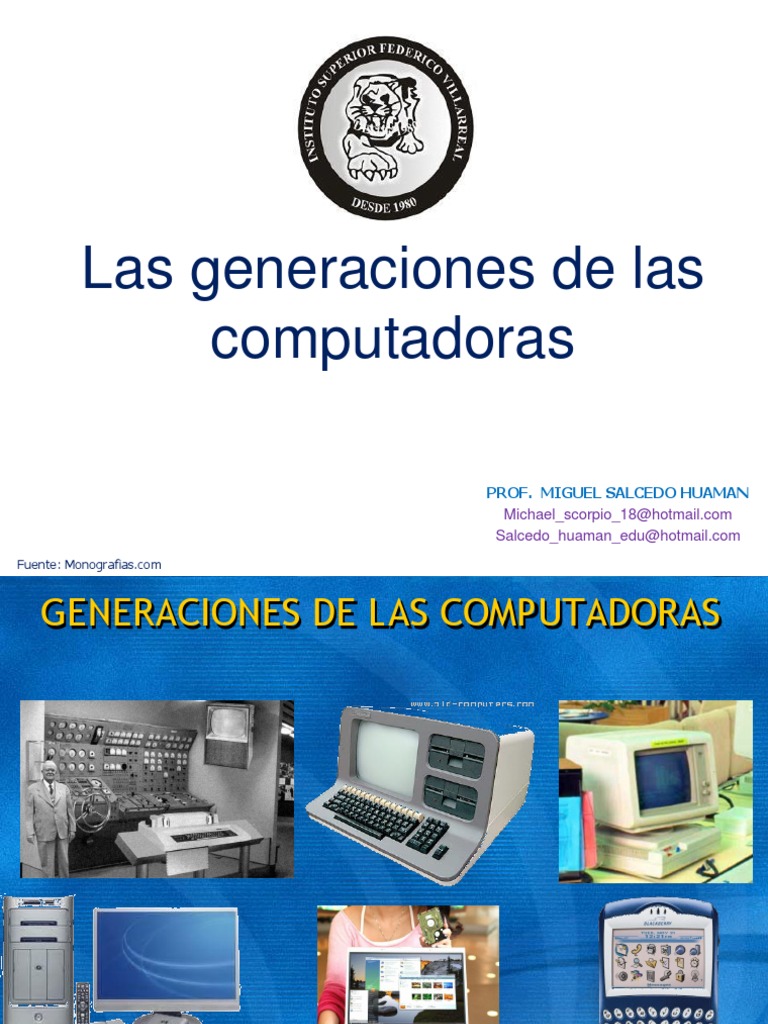 Generaciones de Las Computadoras | PDF | Microcomputadoras | Microprocesador