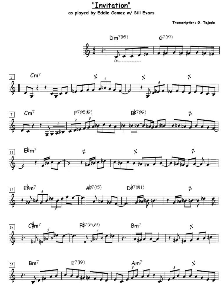Invitation Bass Solo | PDF