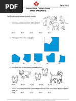 Math Kangaroo Practice Problems (Grades 1-8) | PDF | Geometry ...