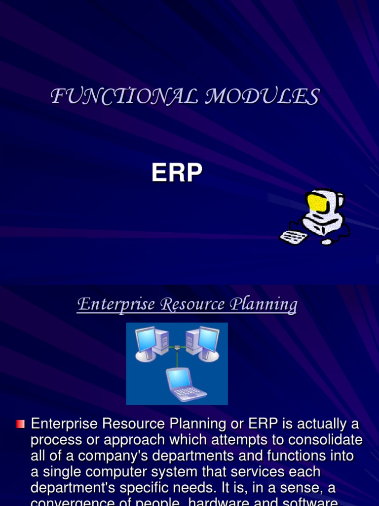Erp Functional Modules 120720025739 Phpapp02 | Enterprise Resource Planning | Database Transaction