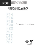 Ecolab EC-44 Dishmachine Overview | PDF | Water | Electrical Engineering