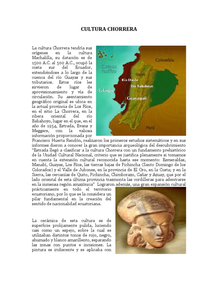 Cultura Chorrera: Orígenes y Características | PDF | Ecuador | Cultura ...