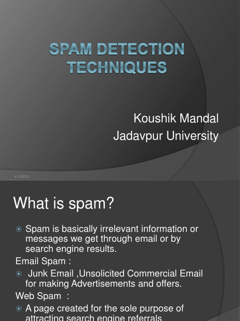Spam Detection Technique | PDF | Email Spam | Spamming
