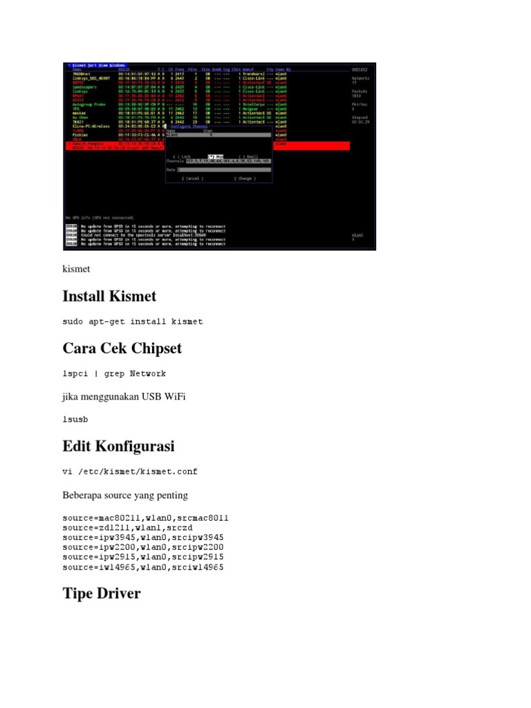 Kismet Installation and Usage Guide | PDF
