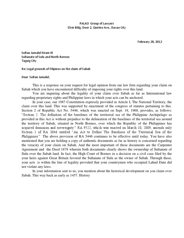 Legal Opinion | Philippines | Ethical Principles