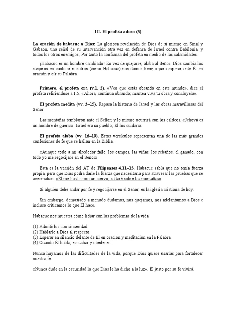 III. El Profeta Adora | PDF | Profeta | Fe