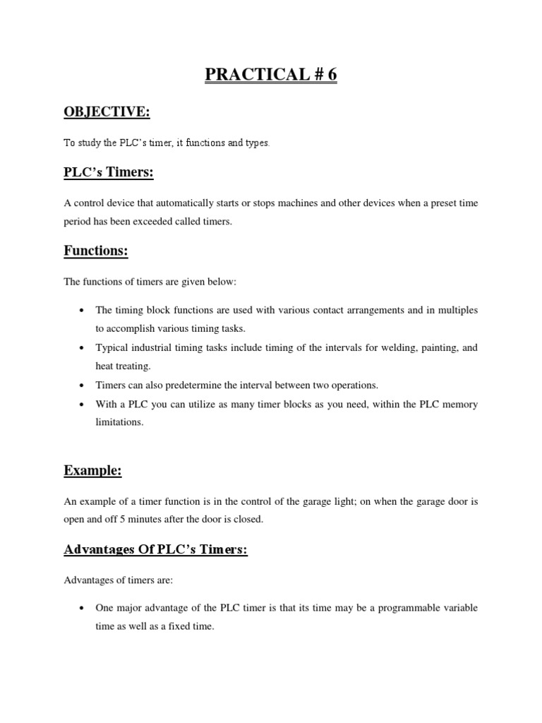 PLC Timer | PDF | Timer | Programmable Logic Controller