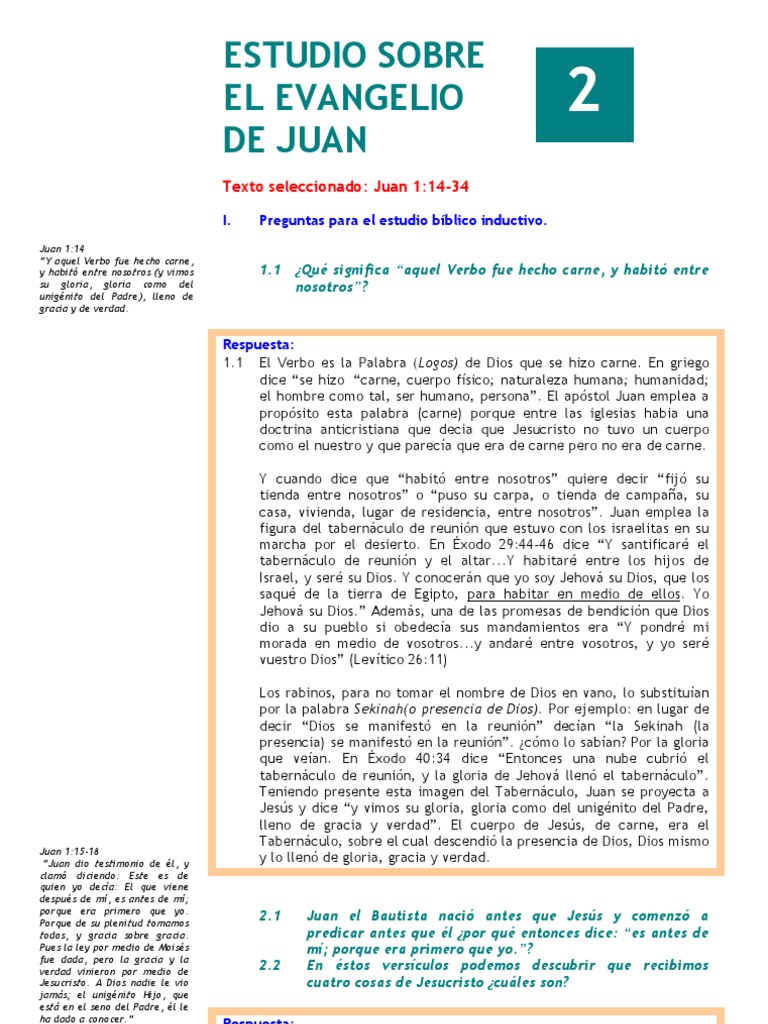 Estudio Juan 2 | PDF | Juan el Bautista | Cristianismo