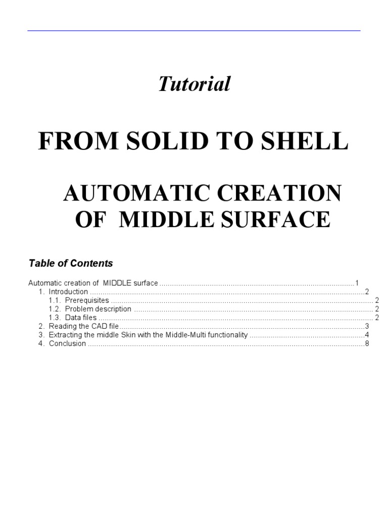 Middle Surface | PDF | Computer Aided Design | Geometry