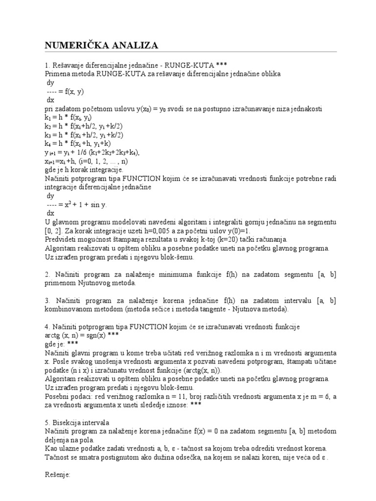 5 - Numericka Analiza | PDF