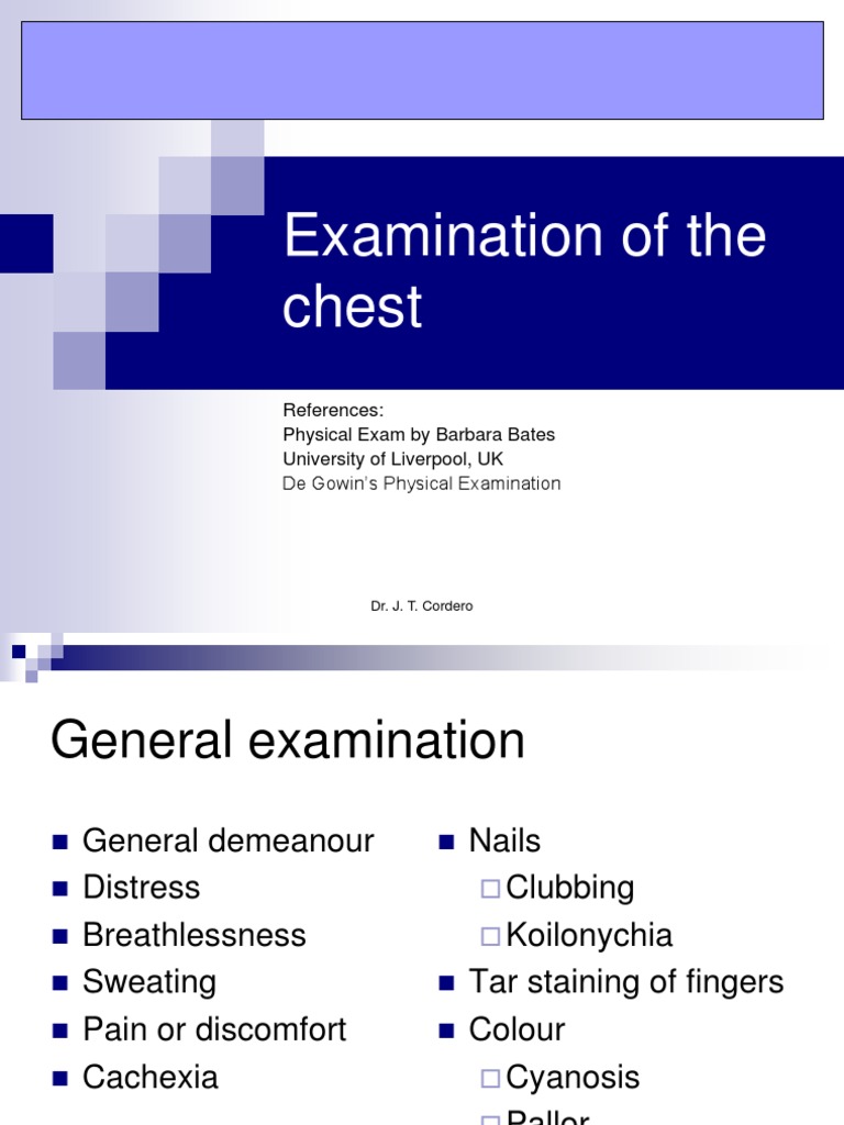 Examination of Chest | PDF | Lung | Thorax