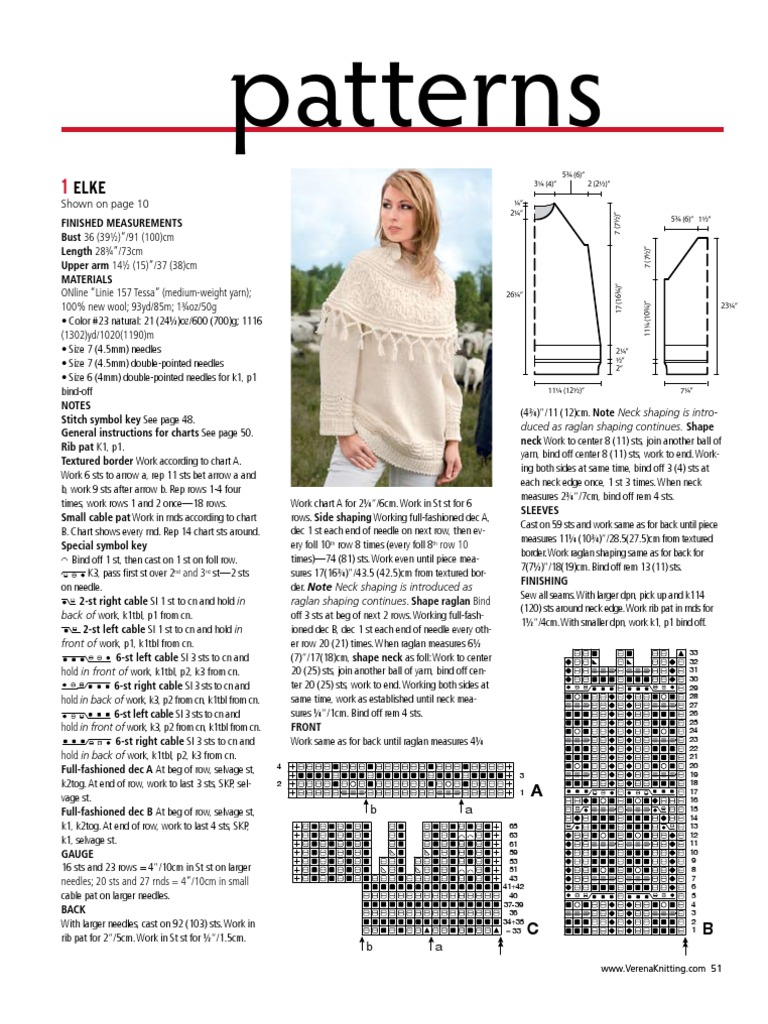 Verena Knitting Patterns Overview | PDF | Knitting | Seam (Sewing)