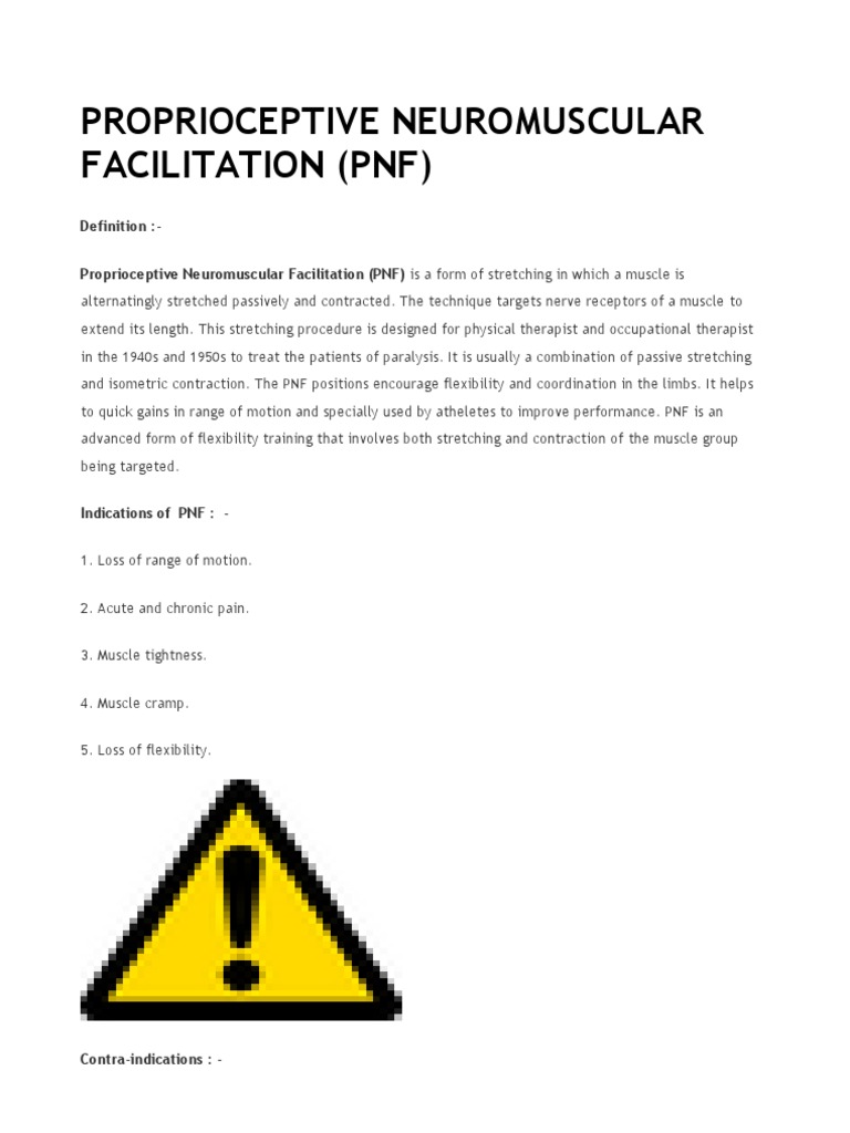 PNF Techniques: Indications & Timing | PDF | Anatomical Terms Of Motion ...