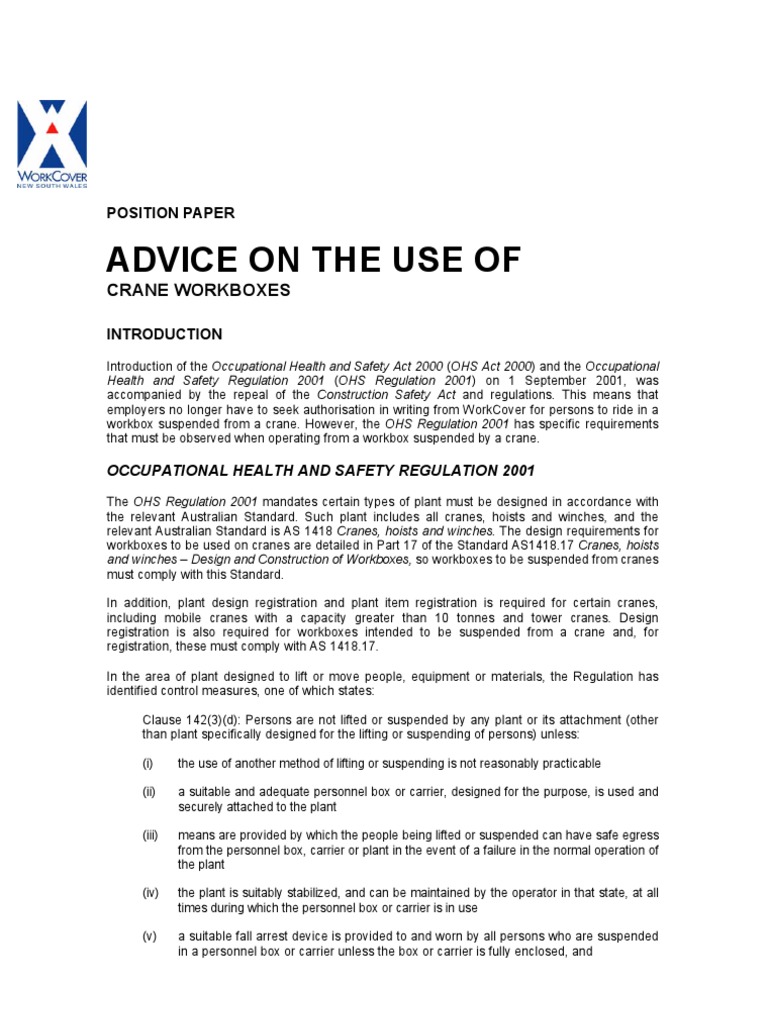 Crane Workbox 4398 | PDF | Crane (Machine) | Occupational Safety And Health