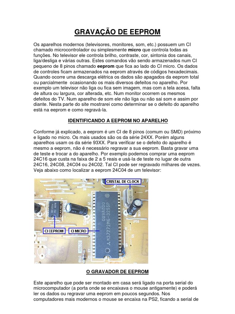 Gravação de Eeprom | PDF | Biblioteca (informática) | Engenharia Elétrica