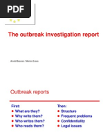 Outbreak Investigation Report Template - 3rd Edition IDSR | PDF ...