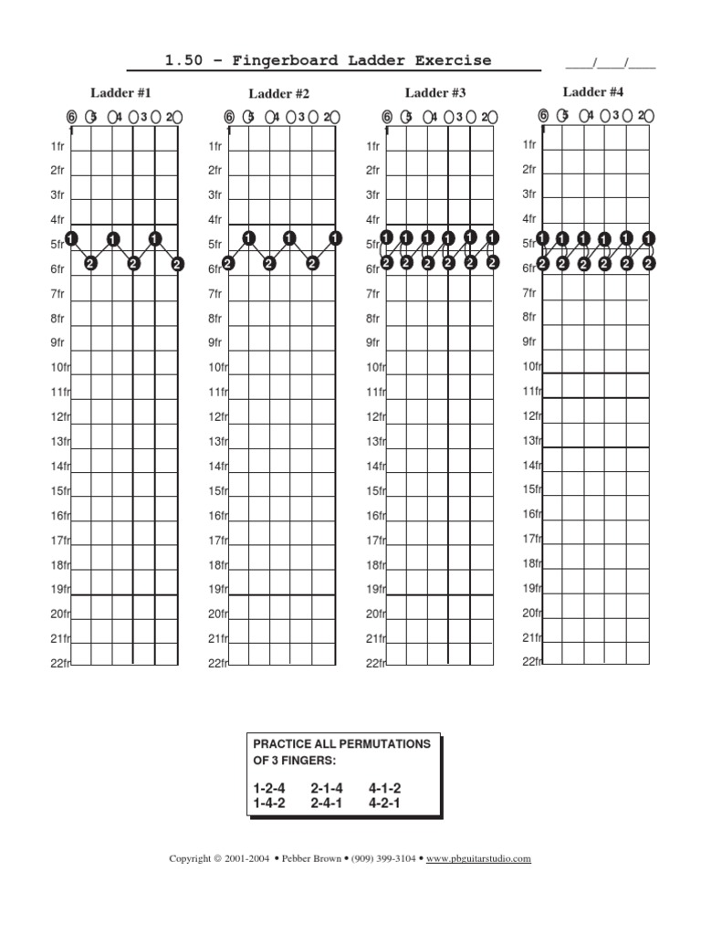 The Ladder Exercises - Guitar | PDF | Leisure | Business