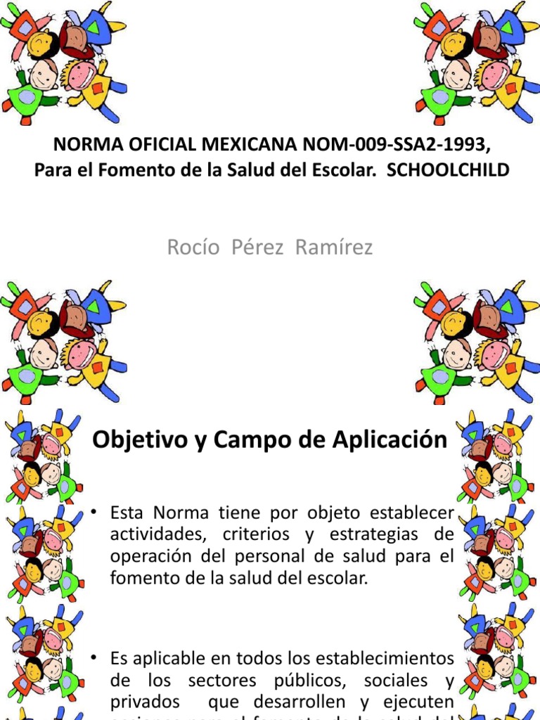 Norma Oficial Mexicana Nom 009 Ssa2 1993 | PDF | Educación primaria ...