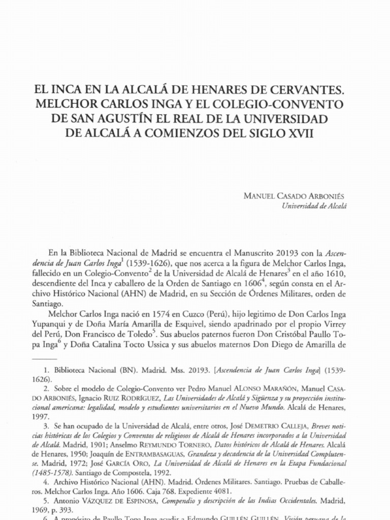 Melchor Carlos Inga | PDF | Esgrima | Madrid