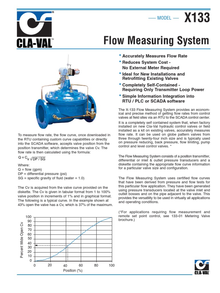 Flow Measuring System: Model | PDF | Valve | Flow Measurement