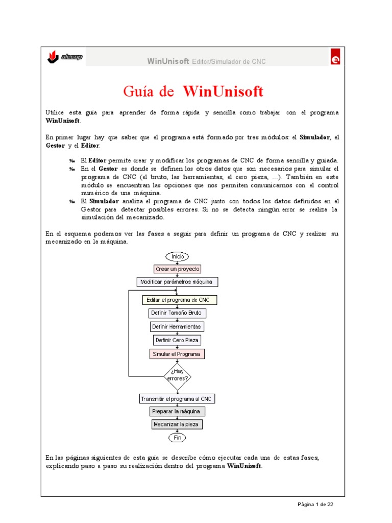 Instrucciones Del Programa Winunisoft | PDF | Control numerico | Point ...