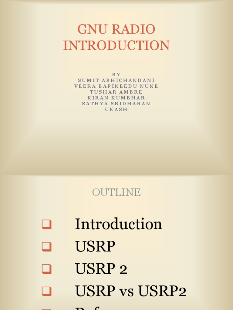 USRP Presentation | Download Free PDF | Software Defined Radio | Field Programmable Gate Array