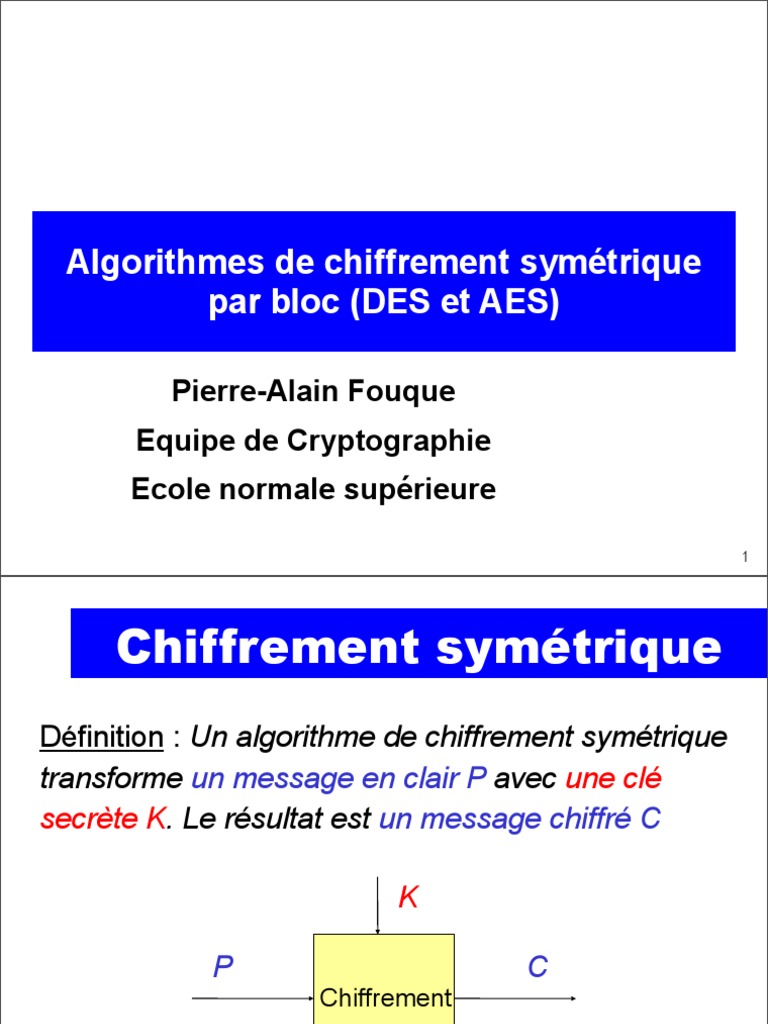 Des Aes | PDF | Cryptanalyse | Cryptographie