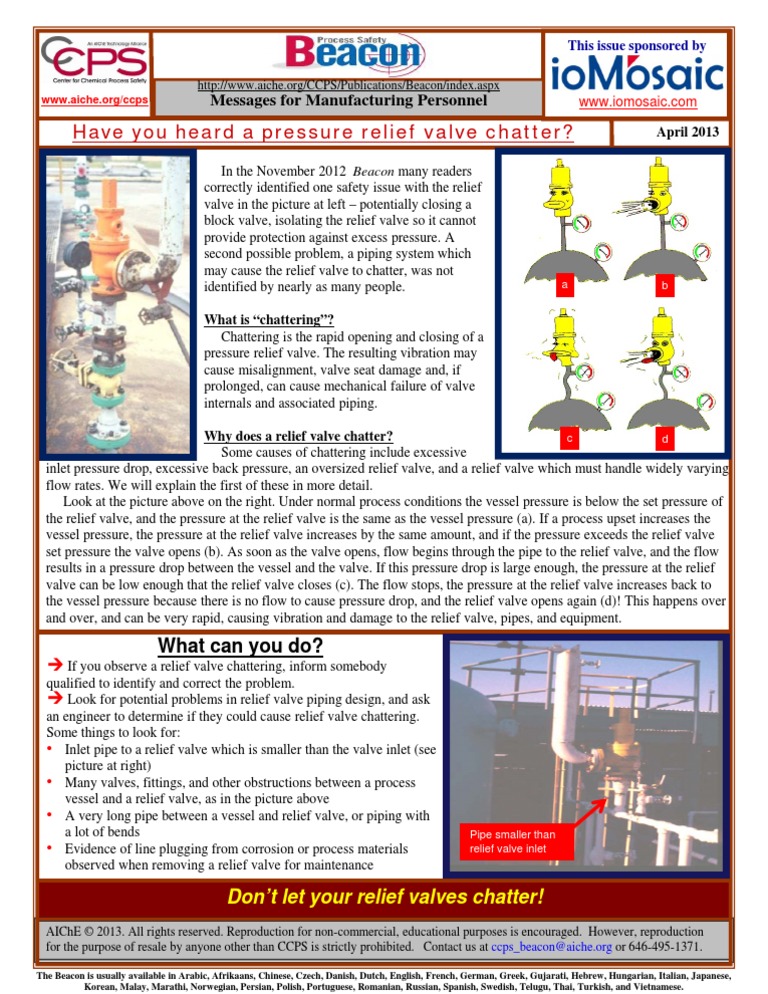 2013-04-Beacon - Have You Heard A Pressure Relief Valve Chatter? | PDF ...