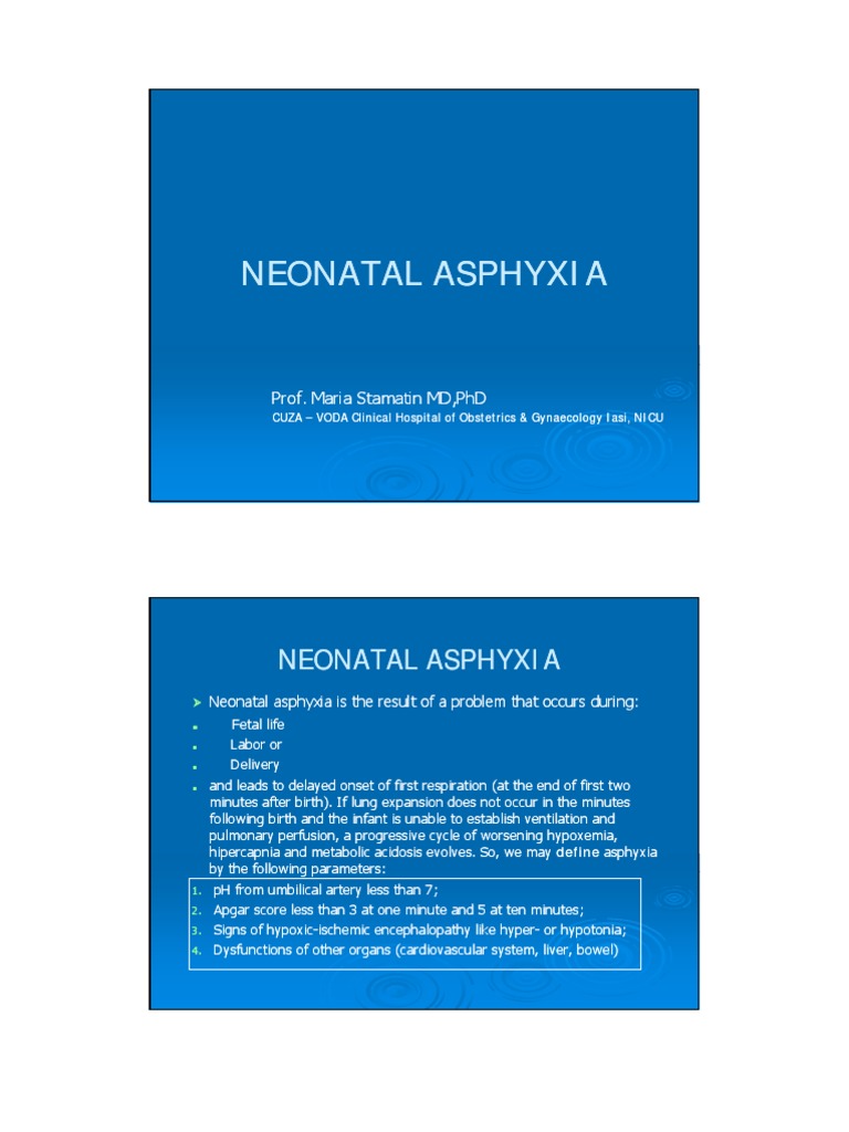 Neonatal Asphyxia Final | Fetus | Hypoxia (Medical)