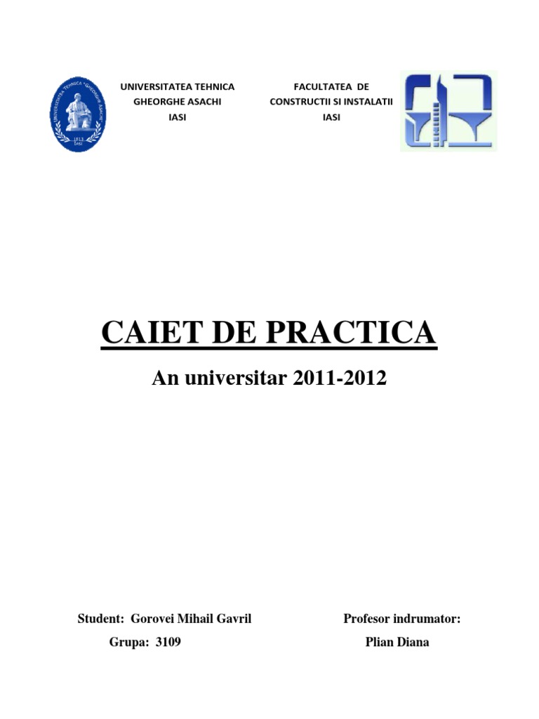 Caiet de Practica | PDF