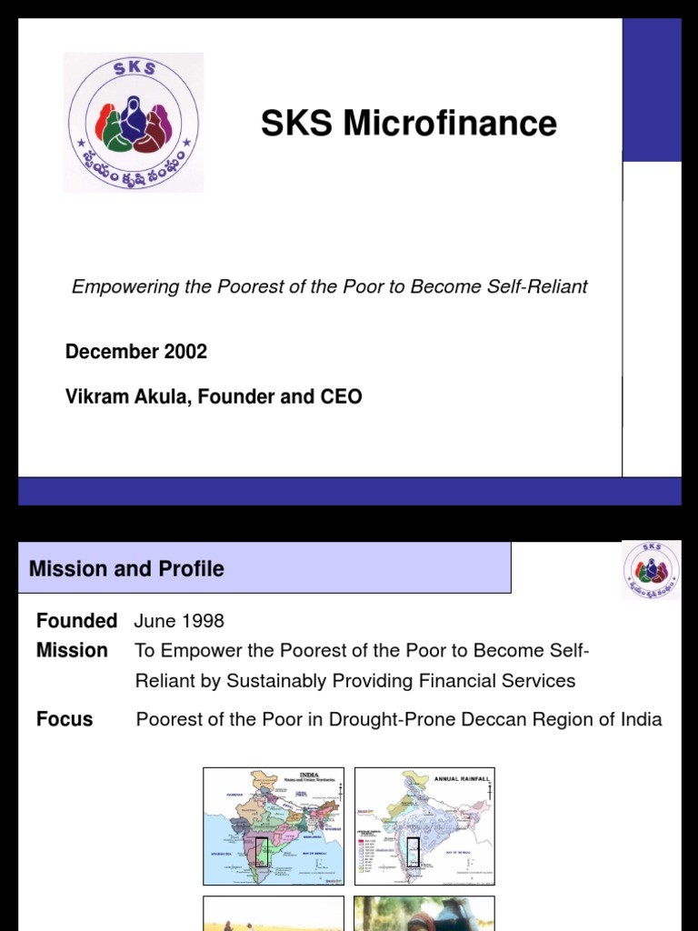 SKS Microfinance: Empowering The Poorest of The Poor To Become Self ...