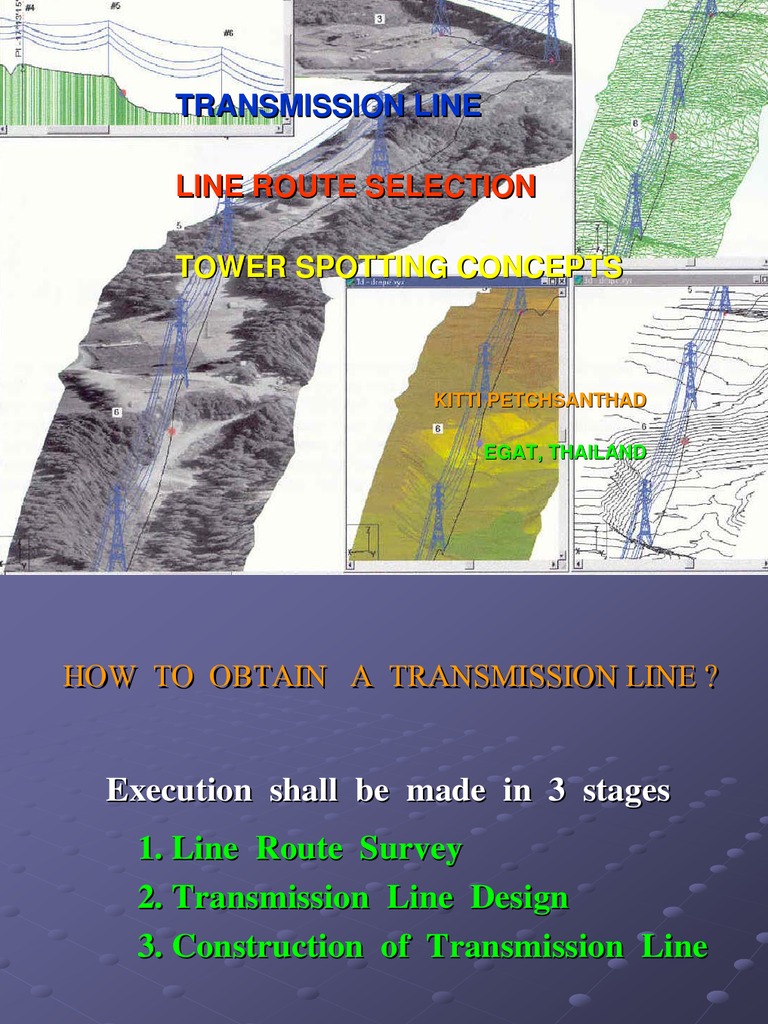 Transmission Line Line Route Selectionline Route Selectiontower ...