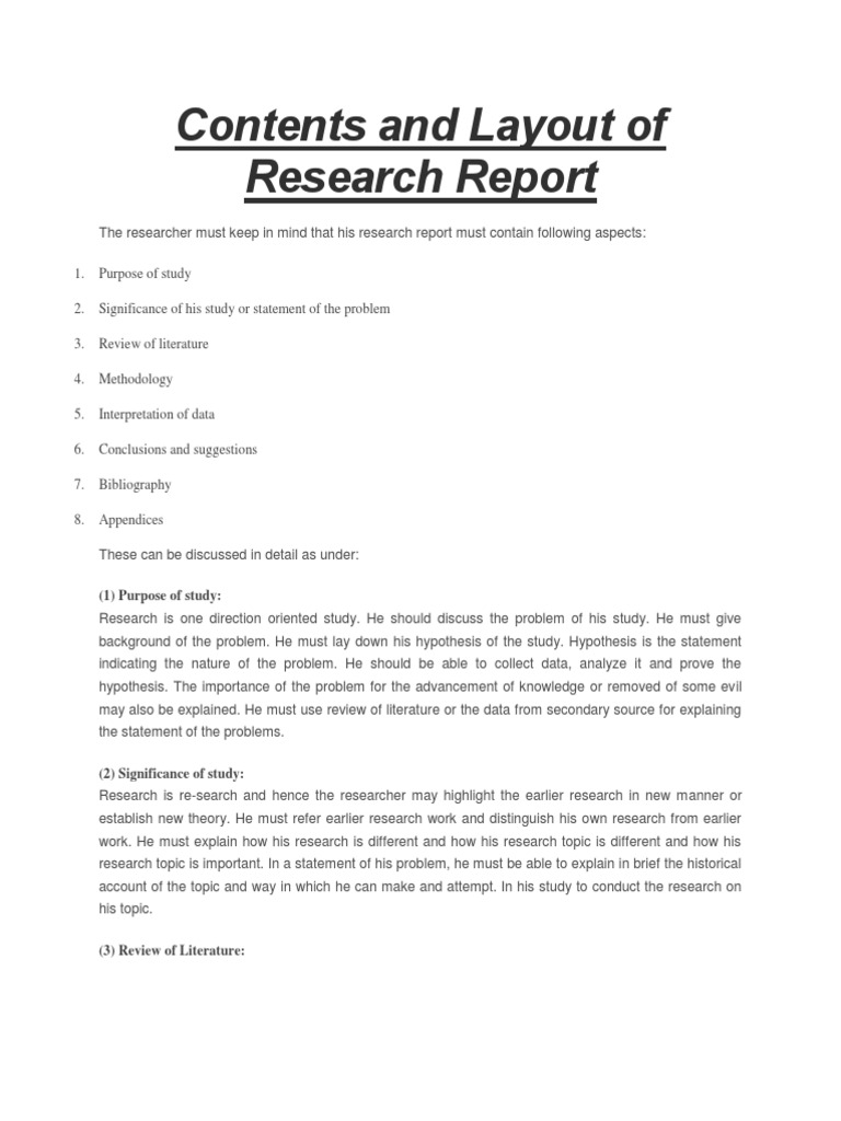 Contents and Layout of Research Report | PDF | Data | Epistemology