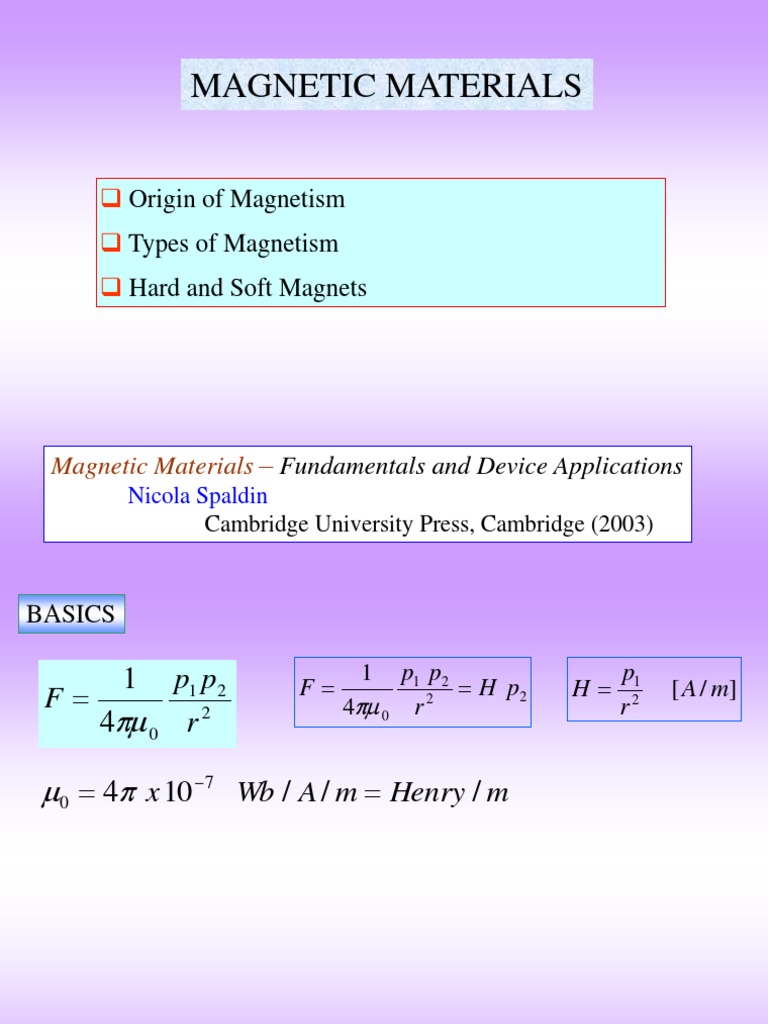 Magnetic Materials | PDF
