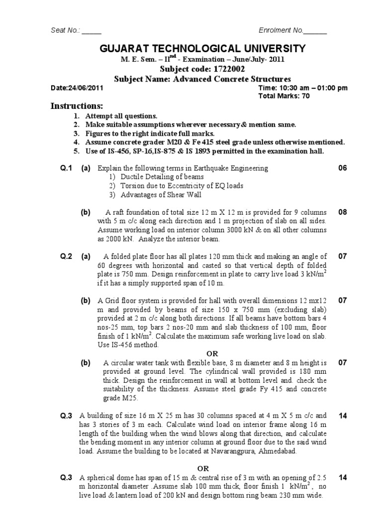 Advanced Concrete Structure | PDF