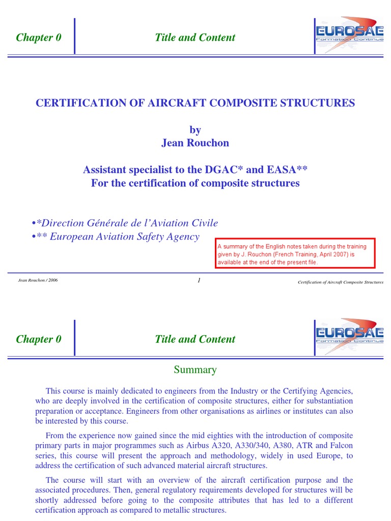 Airbus 2007 Certification of Aircraft Composite Structure | Aviation ...