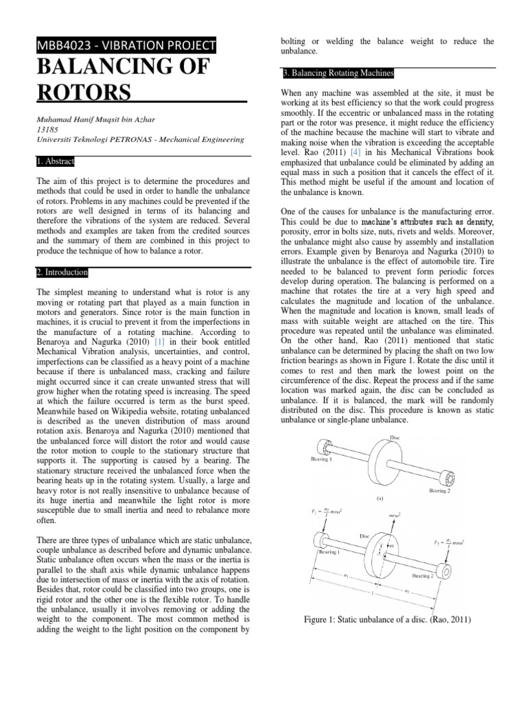 Balancing of Rotors | PDF | Helicopter | Turbine