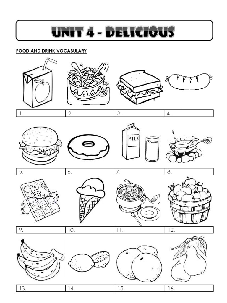 Food and Drink Vocabulary | PDF | Wellness