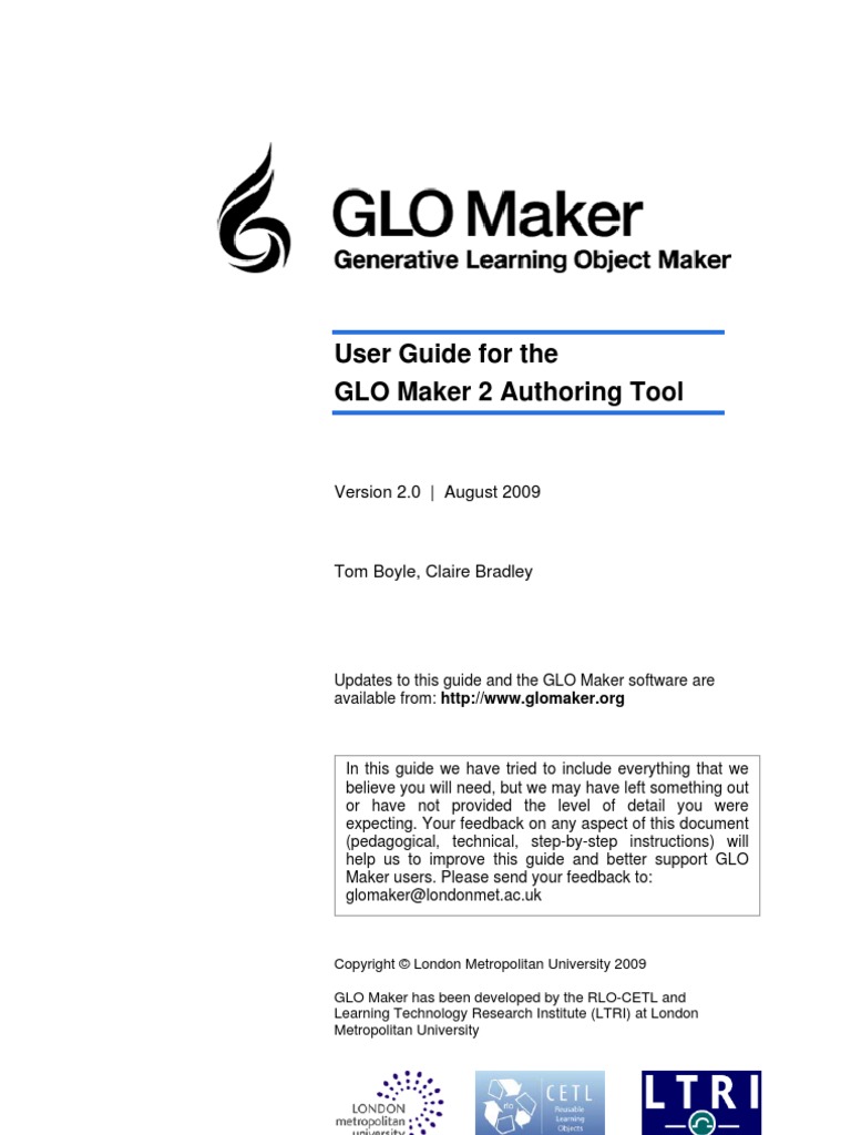 GLO Maker 2 User Guide 2.0 | PDF | File Format | Adobe Flash
