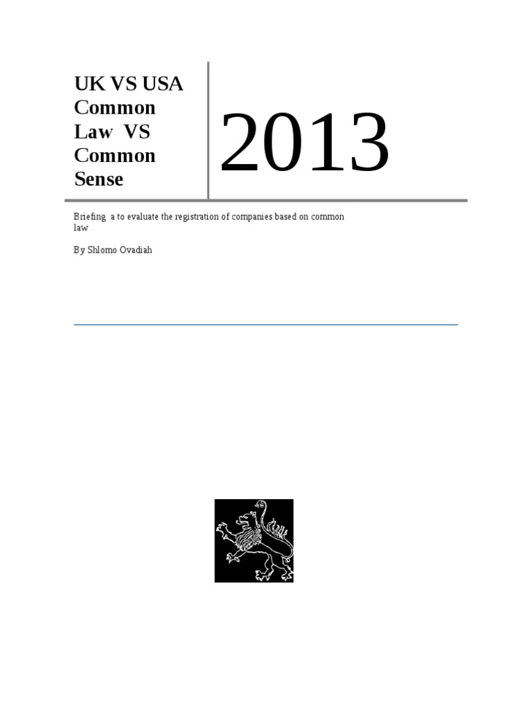 UK Vs USA Common Law Vs Common Sence | PDF | Income Tax In The United ...